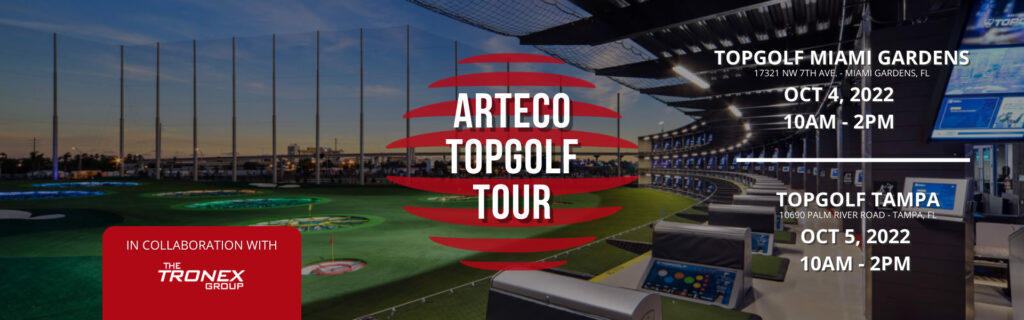 Arteco Topgolf events - Miami, Tampa Florida